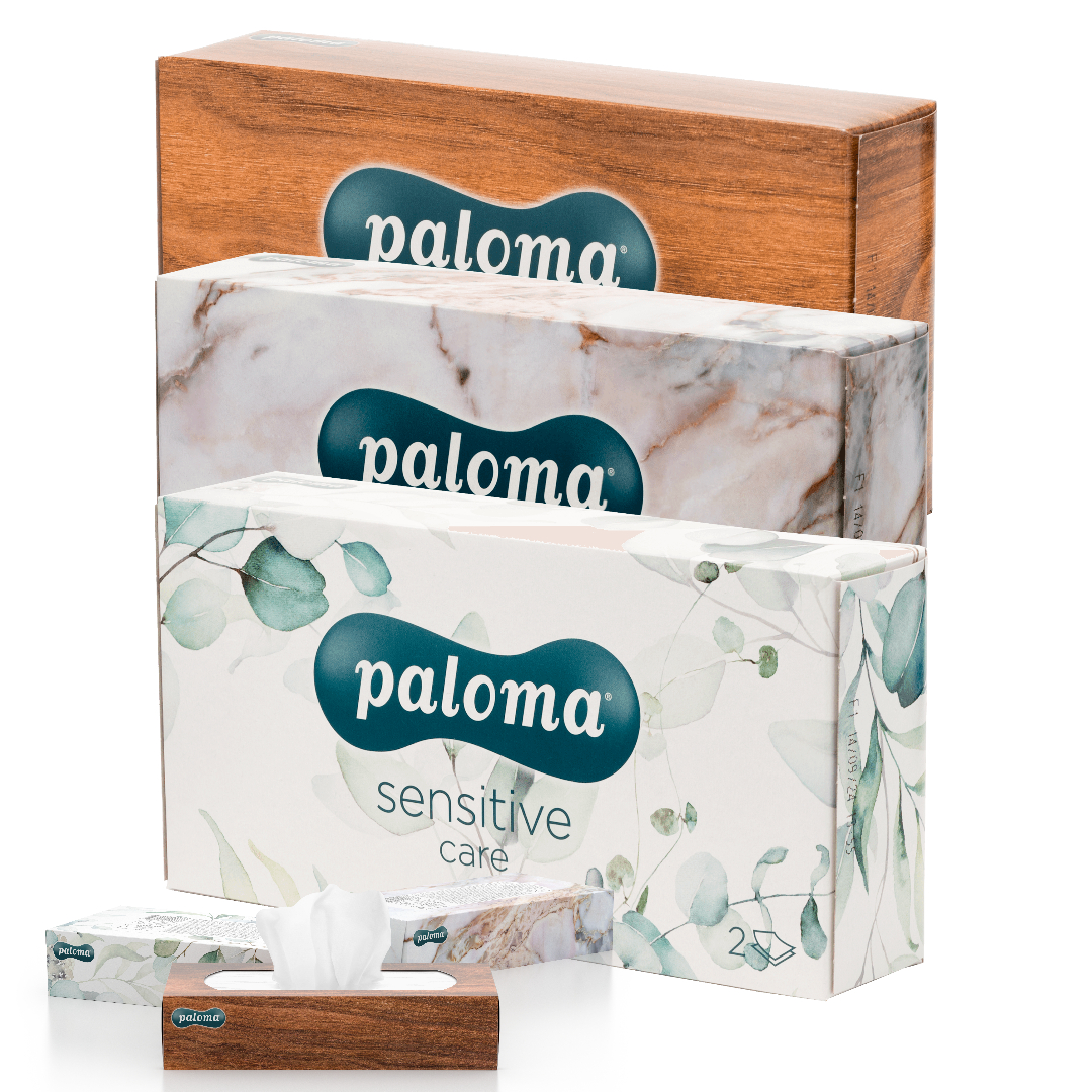 Paloma Sensitive Care - papirnate maramice u kutiji - 2 sloja - 100 komada