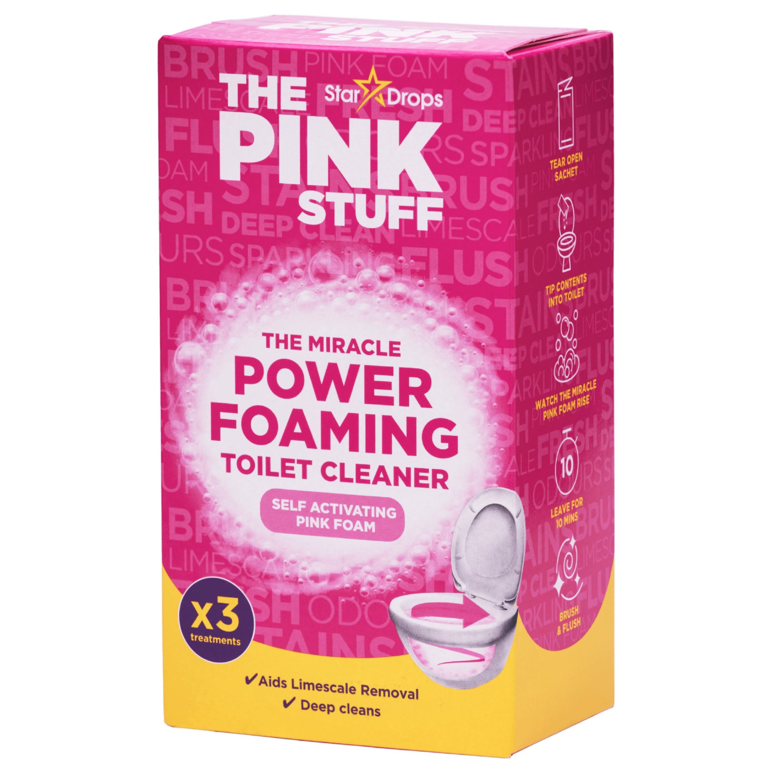 THE PINK STUFF roza pjena za čišćenje WC školjke (3×100 g)